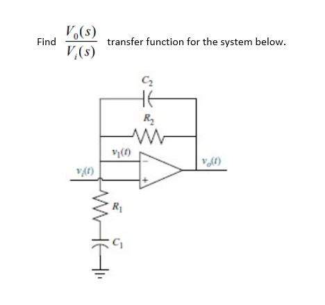 Solved Find V.(s) V (S) transfer function for the system | Chegg.com