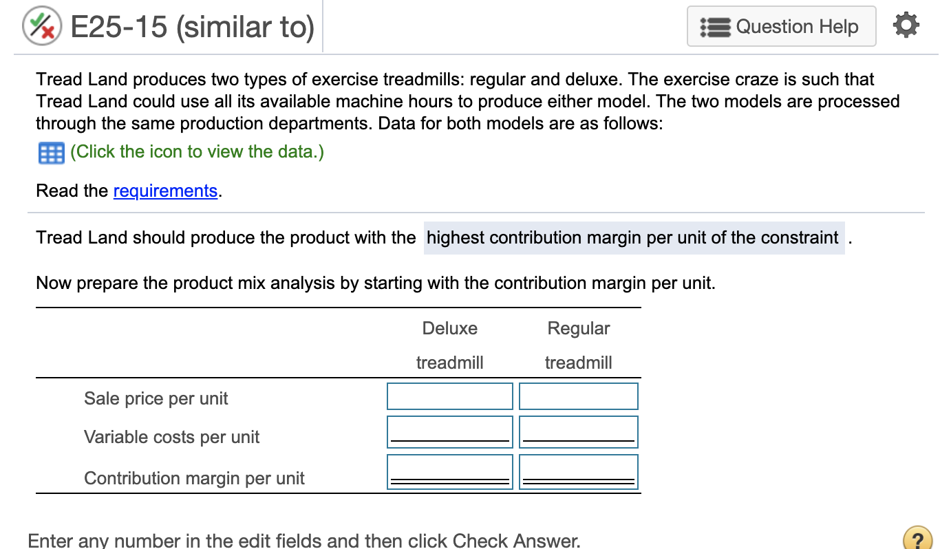 Solved x E25-15 (similar to) Question Help Tread Land | Chegg.com Solved x E25-15 (similar to) Question Help Tread Land | Chegg.com