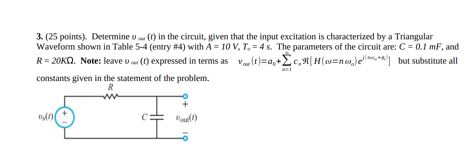 Solved 3. (25 points). Determine u out (t) in the circuit, | Chegg.com Solved 3. (25 points). Determine u out (t) in the circuit, | Chegg.com
