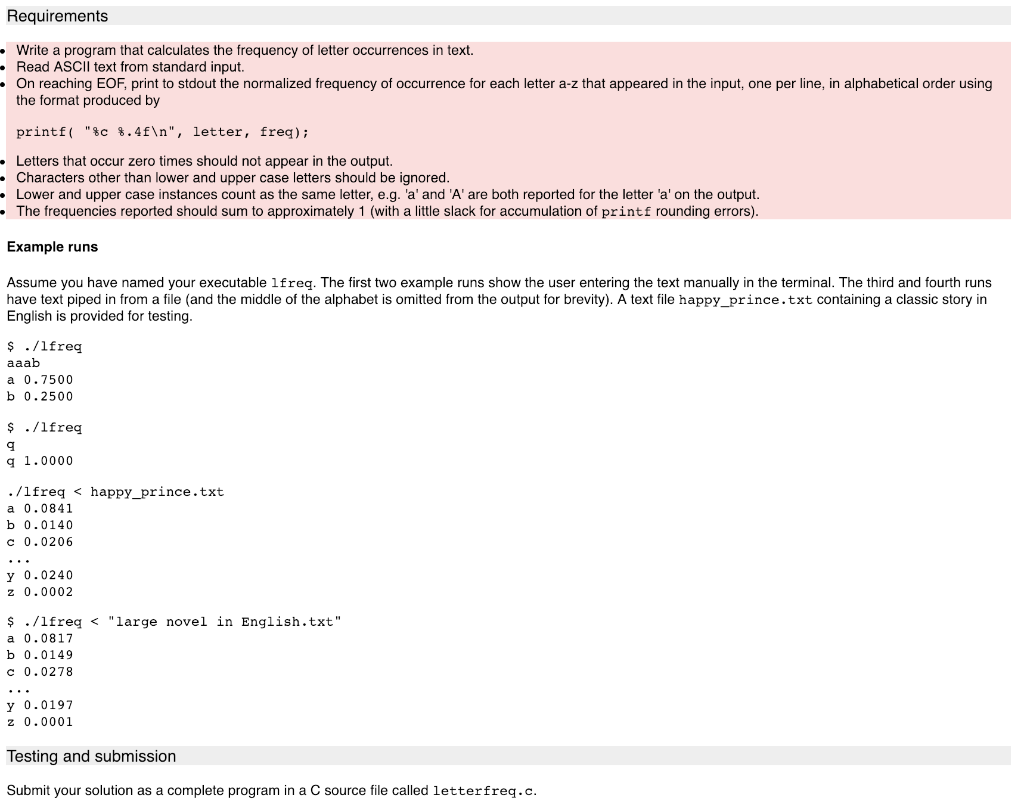 Solved Ques Write A Program In C Language That Meets The 8283