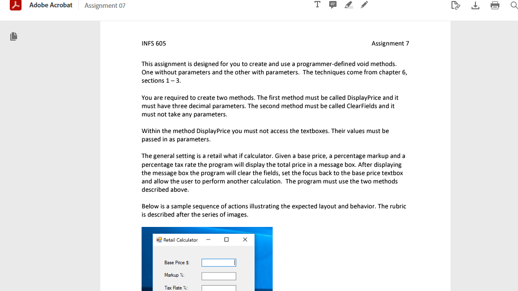 Adobe Acrobat Assignment 07 INFS 605 Assignment 7 | Chegg.com