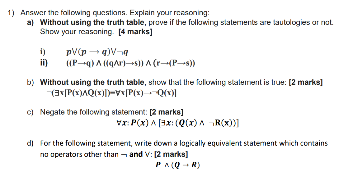 Solved Answer the following questions. Explain your | Chegg.com