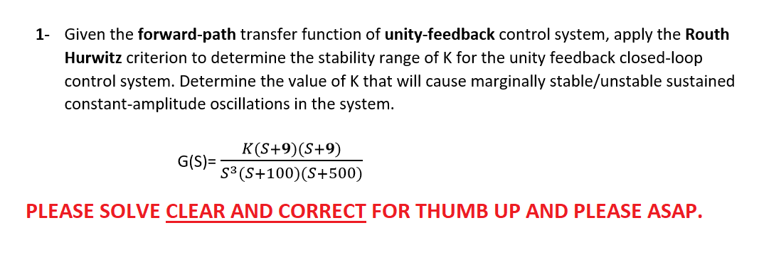 Solved 1- Given the forward-path transfer function of | Chegg.com
