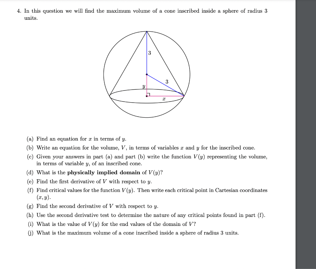 Solved 4. In this question we will find the maximum volume | Chegg.com