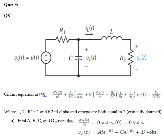 Solved Circuit equation at | Chegg.com