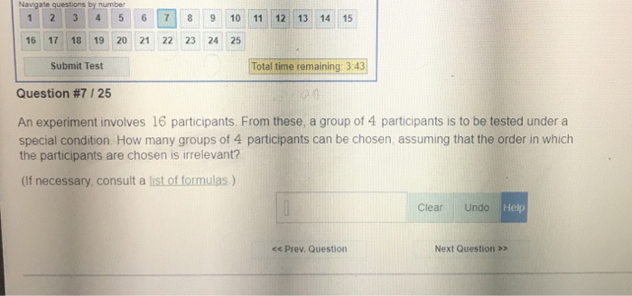Solved An experiment involves 16 participants. From these, a | Chegg.com
