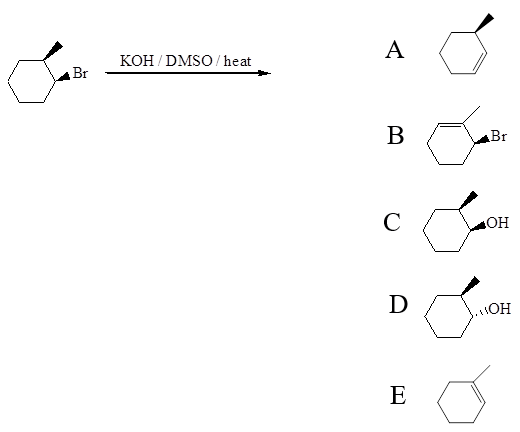 Solved A KOH/DMSO / heat Br B Br с OH D OH E | Chegg.com