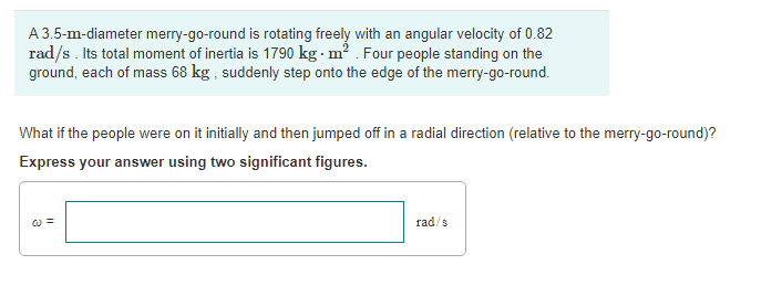 Solved A 3.5-m-diameter merry-go-round is rotating freely | Chegg.com