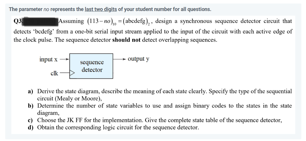 Solved The parameter no represents the last two digits of | Chegg.com
