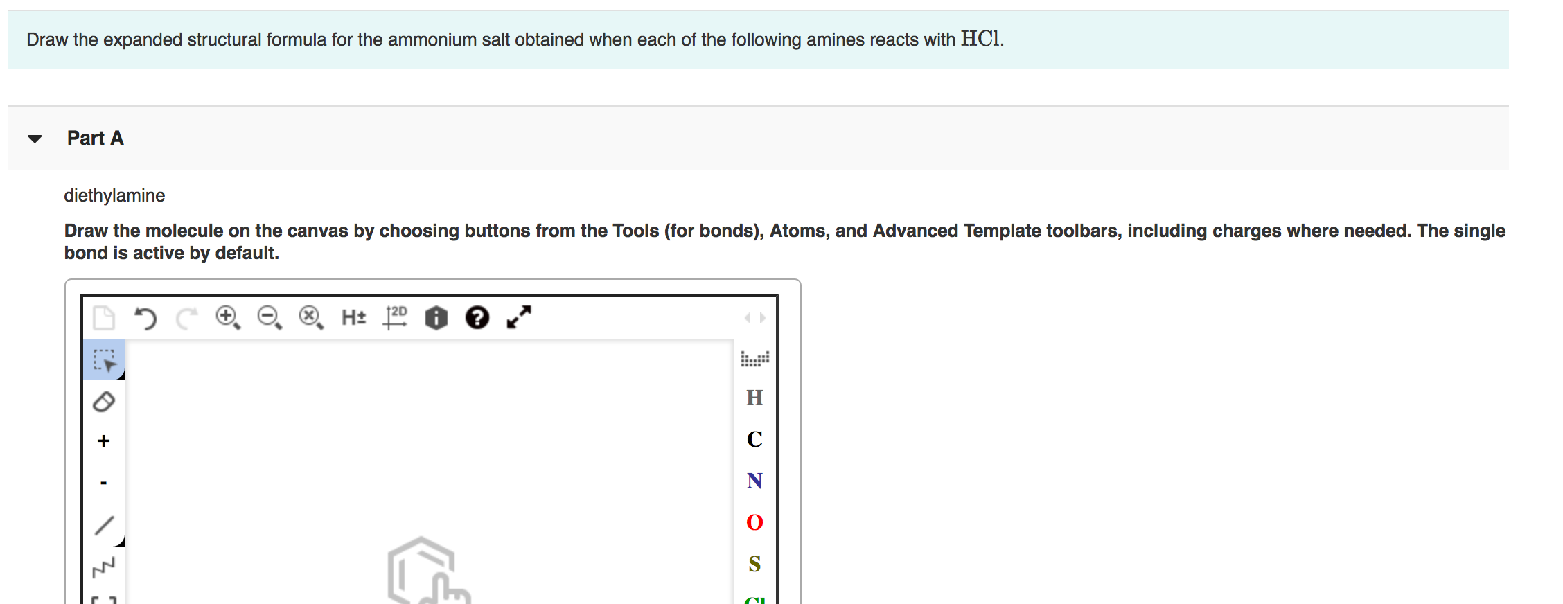 Solved Draw the expanded structural formula for the ammonium | Chegg.com