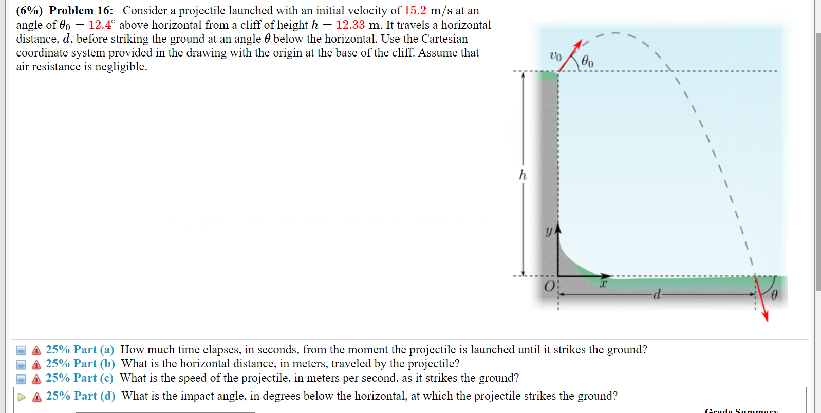 [solved] 6 Problem 16 Consider A Projectile Launched
