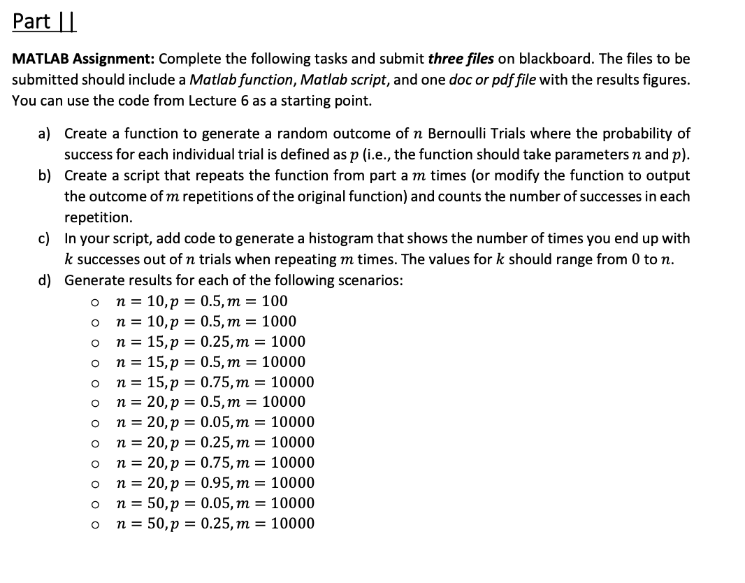Part 11 MATLAB Assignment: Complete the following | Chegg.com