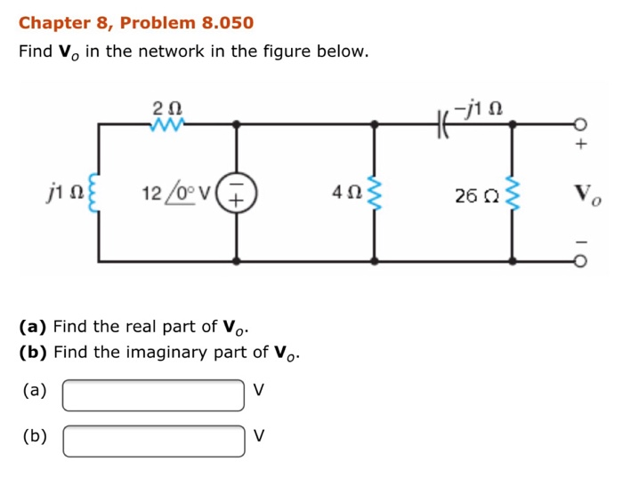 Solved Chapter 8, Problem 8.050 Find Vo in the network in | Chegg.com