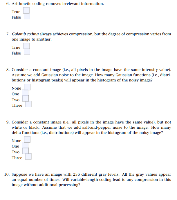 Solved 1. Coding redundancy refers to unnecessary storage of | Chegg.com