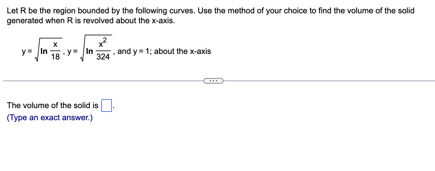 Solved Let R be the region bounded by the following curves. | Chegg.com