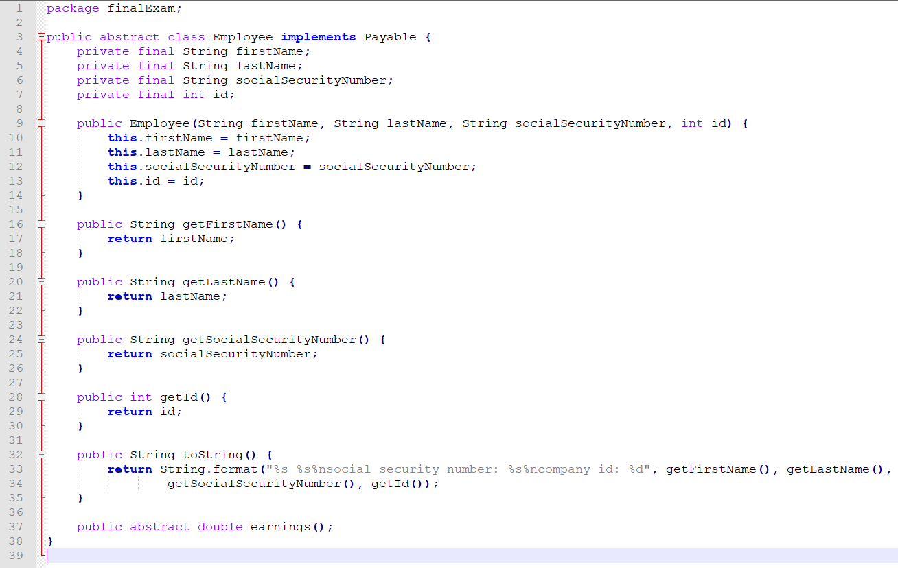 Solved You are given an abstract Employee class and a | Chegg.com