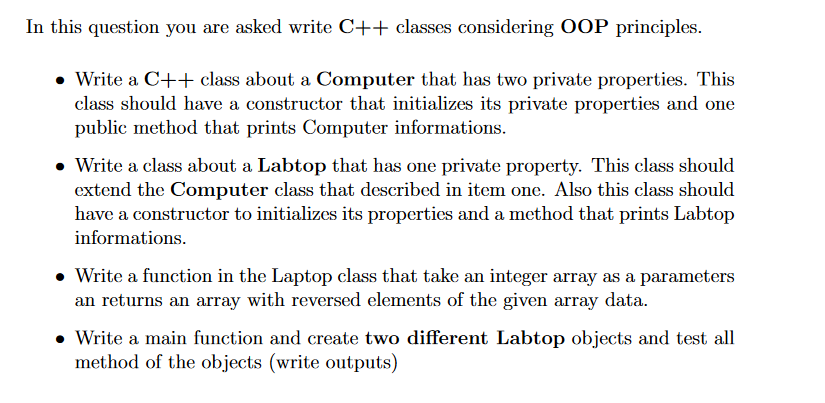 Solved In this question you are asked write C++ classes | Chegg.com