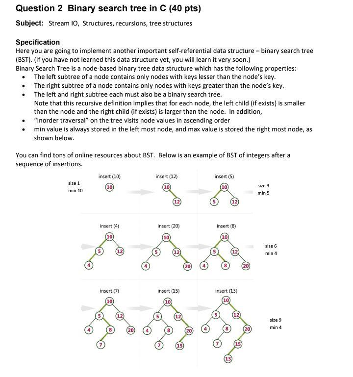 Solved Note : code must be written in C language without | Chegg.com