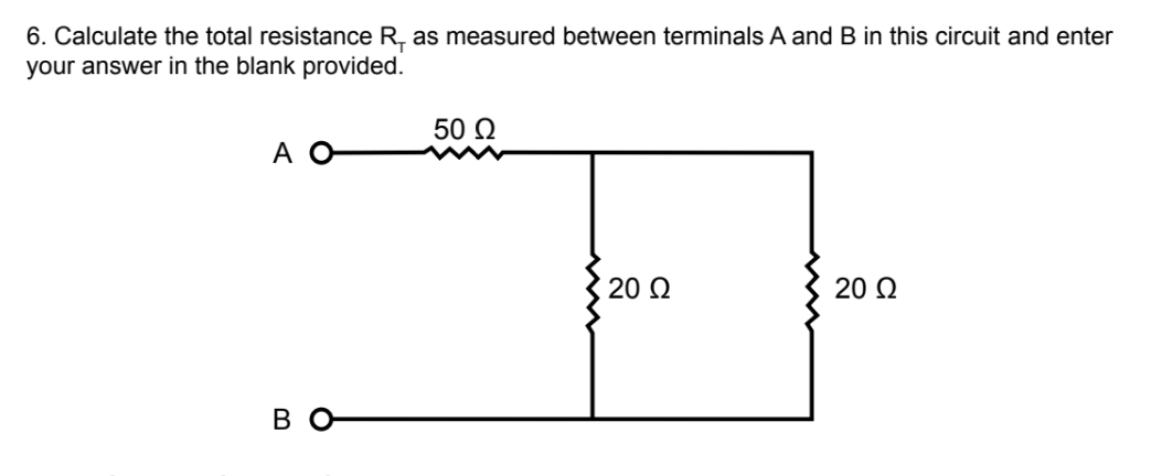 Solved Calculate the total resistance RT ﻿as measured | Chegg.com