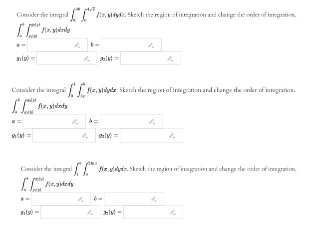 Solved Consider the integral f(x,y)dydr. Sketch the region | Chegg.com
