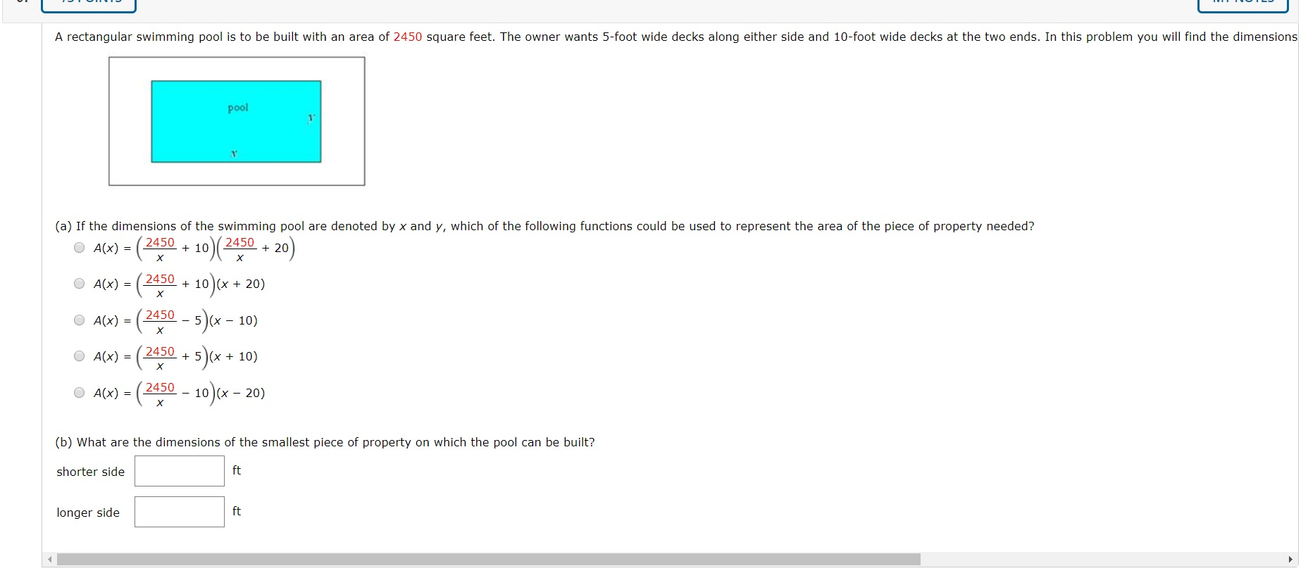Solved UIT TUILD A rectangular swimming pool is to be built | Chegg.com