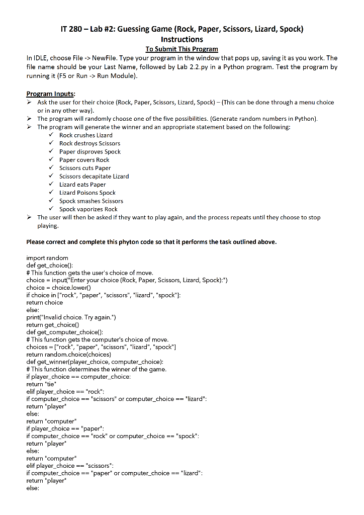 Solved Please complete and correct this phyton code so that | Chegg.com