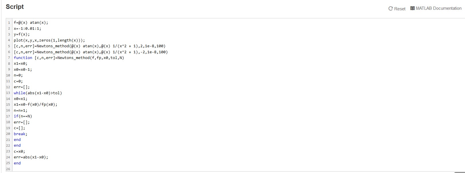 Solved Write a MATLAB function, called Newtons_method that | Chegg.com