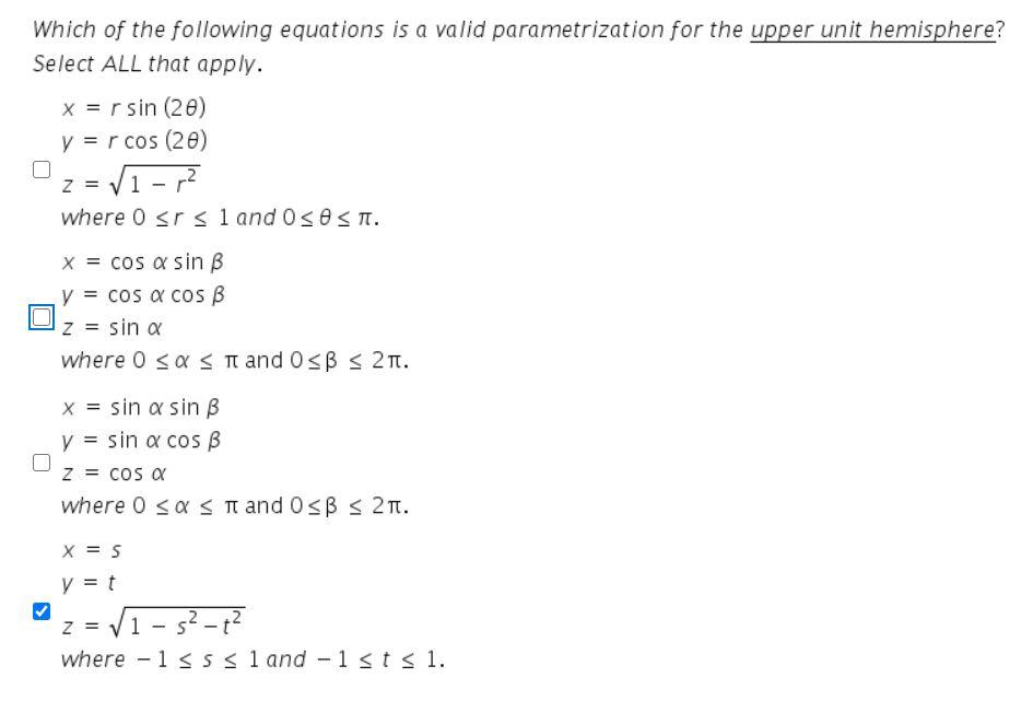 Solved Which of the following equations is a valid | Chegg.com