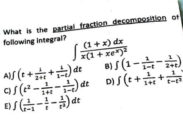 What is the partial fraction decomposition | Chegg.com