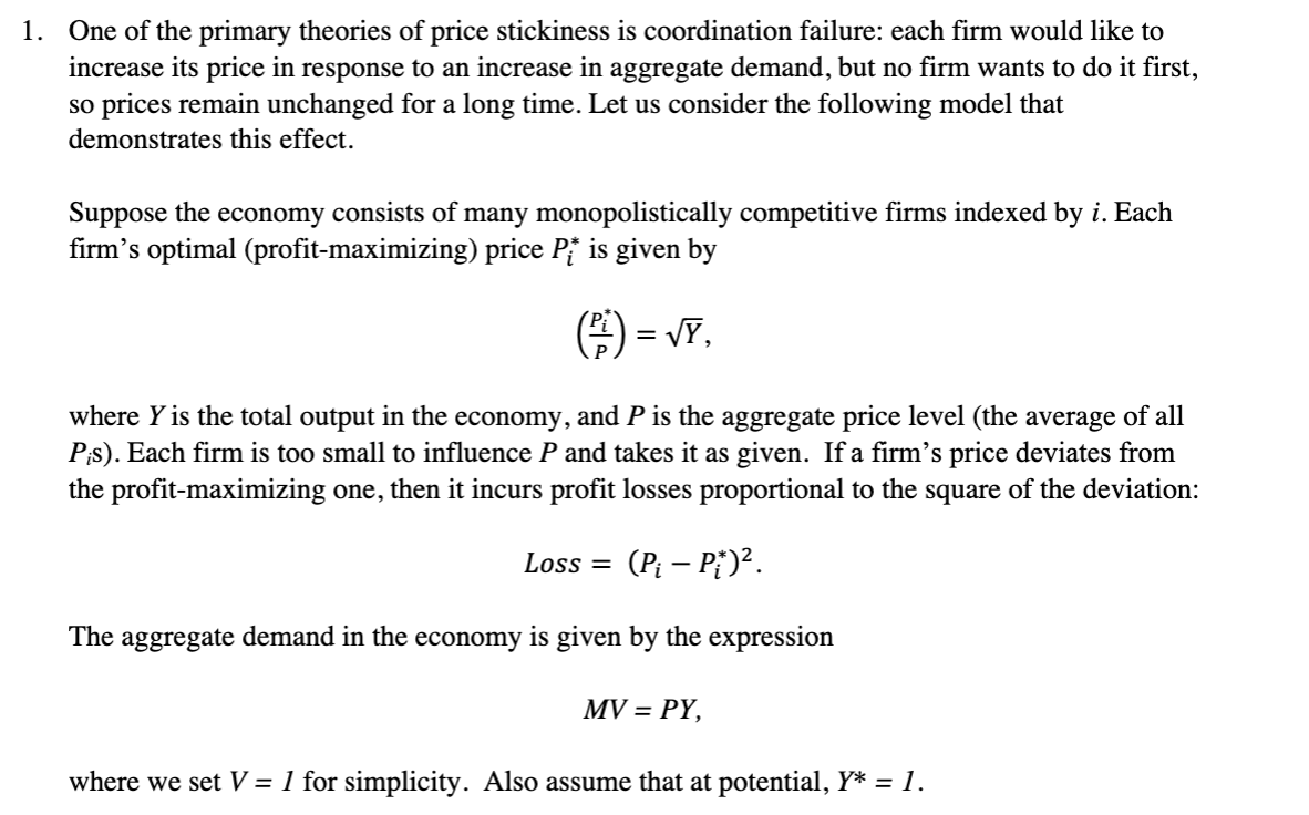 Solved One of the primary theories of price stickiness is | Chegg.com