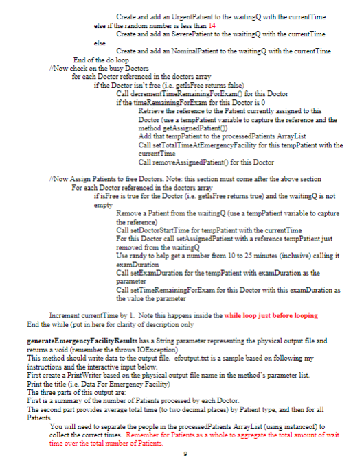 Solved Create and add an UrgentPatient to the waitingQ with | Chegg.com