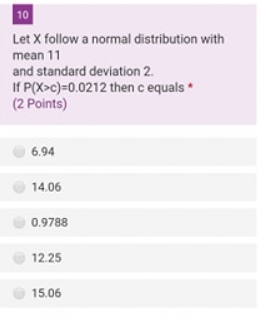 Solved 10 Let X follow a normal distribution with mean 11 | Chegg.com