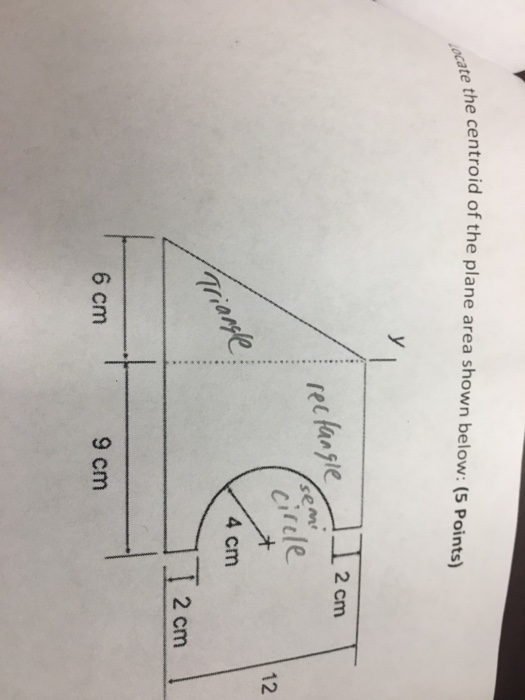 Solved Locate the centroid of the plane area shown below: | Chegg.com