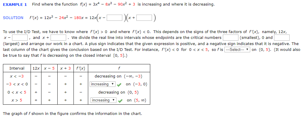 Solved EXAMPLE 1 Find where the function f(x) = 3x4 – 8x3 - | Chegg.com