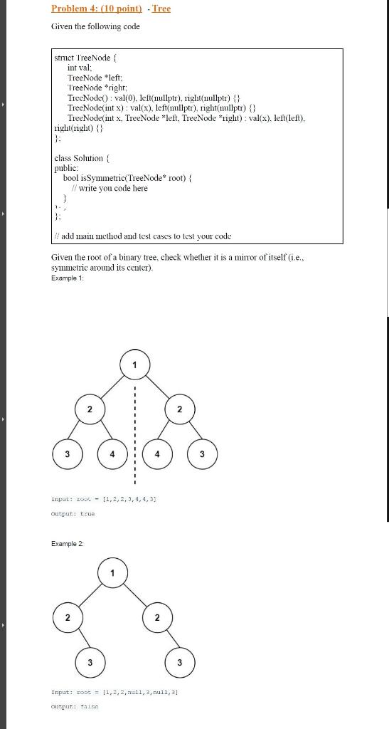 Solved Given the following code struct TreeNode { int | Chegg.com