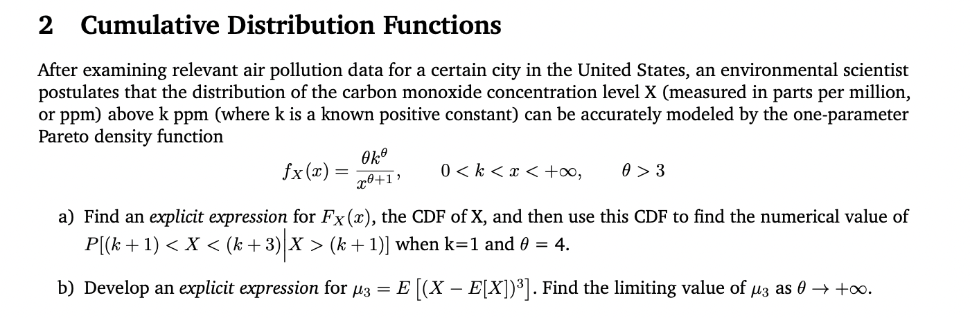Solved 2 Cumulative Distribution Functions After examining | Chegg.com