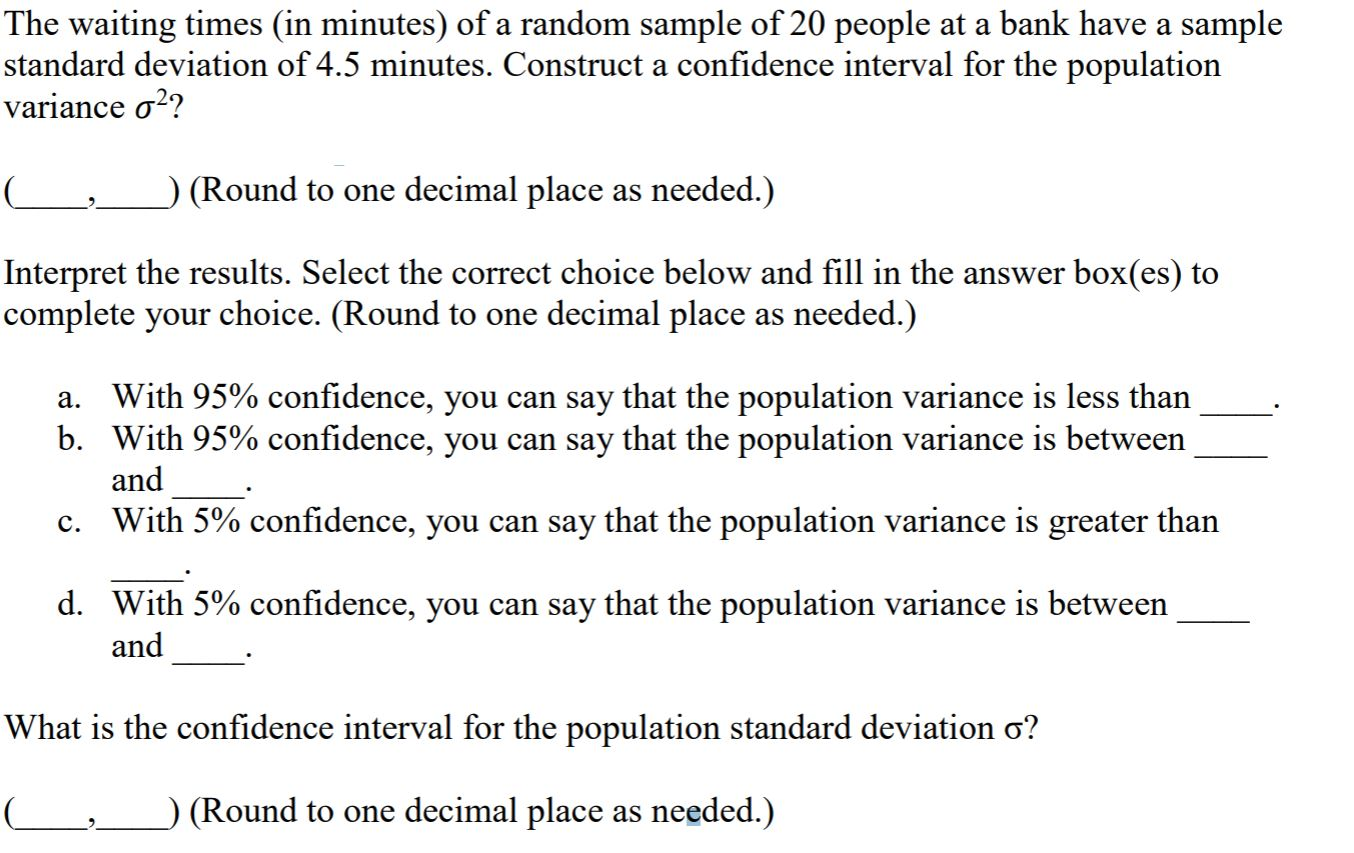 Solved Interpret the results. Select the correct choice | Chegg.com