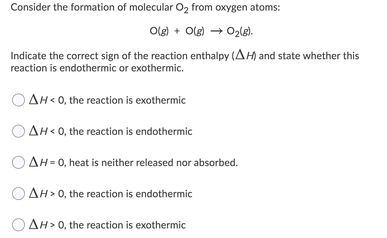 Solved Consider the formation of molecular O2 from oxygen | Chegg.com