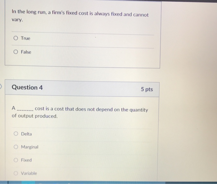 Solved Question 1 5 pts The marginal product of an input is | Chegg.com