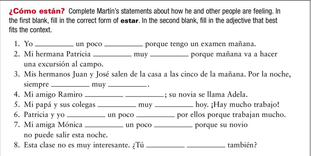 PRESENTE PROGRESIVO In Spanish, the present | Chegg.com