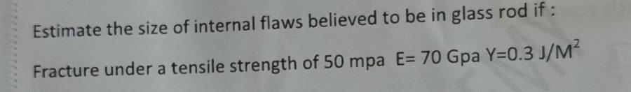 Solved Estimate the size of internal flaws believed to be in | Chegg.com