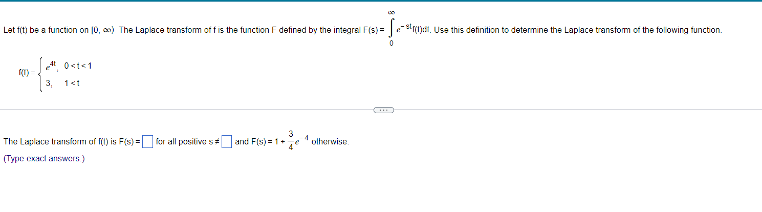 Solved Let f(t) be a function on [0,∞). The Laplace | Chegg.com