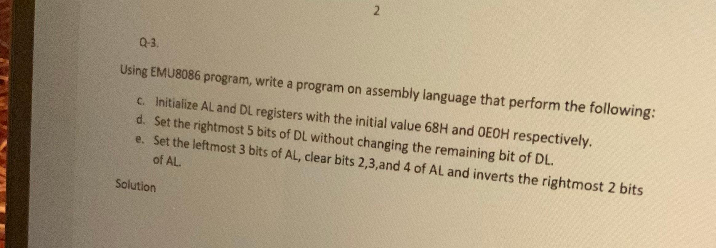 Solved 2 Using EMU8086 program, write a program on assembly | Chegg.com Solved 2 Using EMU8086 program, write a program on assembly | Chegg.com