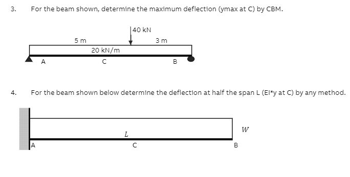 Solved 3 For The Beam Shown Determine The Maximum