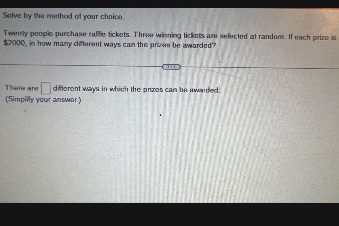 Solved Solve by the method of your choice. Twenty people | Chegg.com