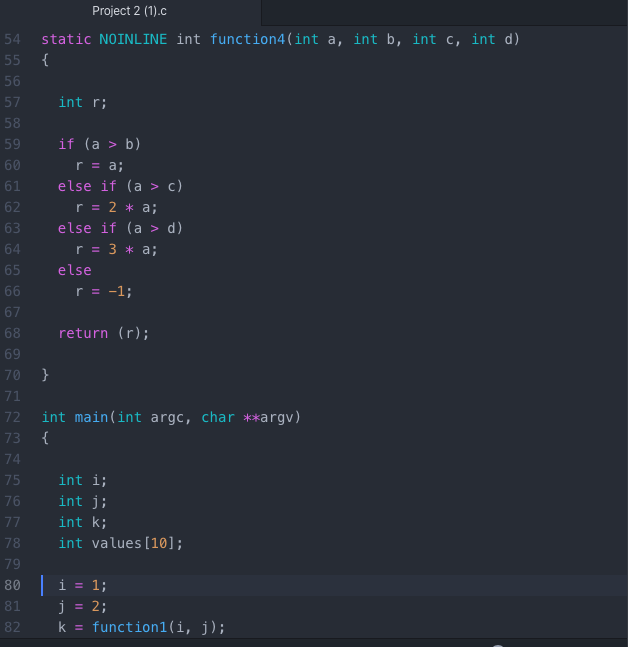 Project_2-0 (1) copy.asm align 4 .LCO: .string | Chegg.com