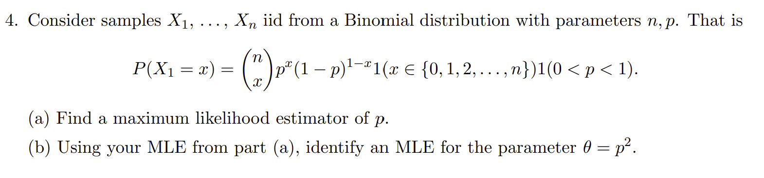Solved Consider samples X1,…,Xn iid from a Binomial | Chegg.com