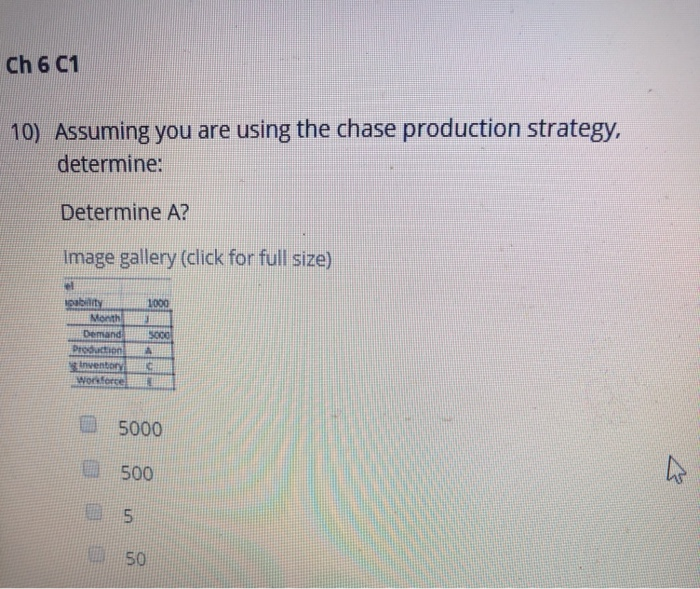 Solved Ch 6 C1 10) Assuming you are using the chase | Chegg.com