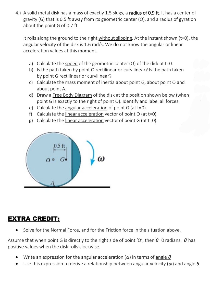 Solved 4.) A solid metal disk has a mass of exactly 1.5 | Chegg.com