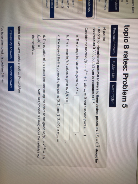 Solved (17 points) Record non-terminating decimal answers to | Chegg.com